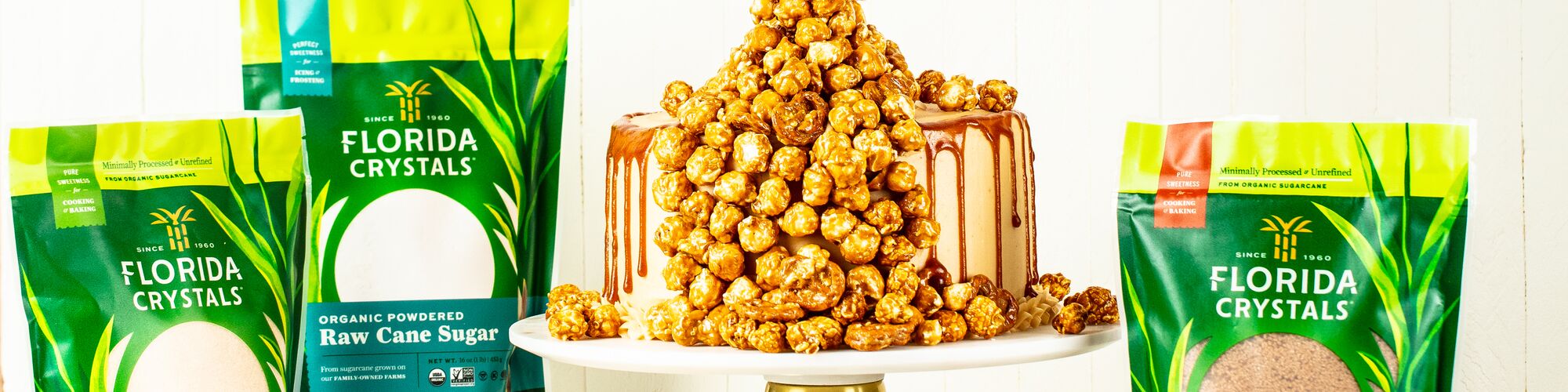 Gravity Defying Caramel Popcorn Cake | Florida Crystals