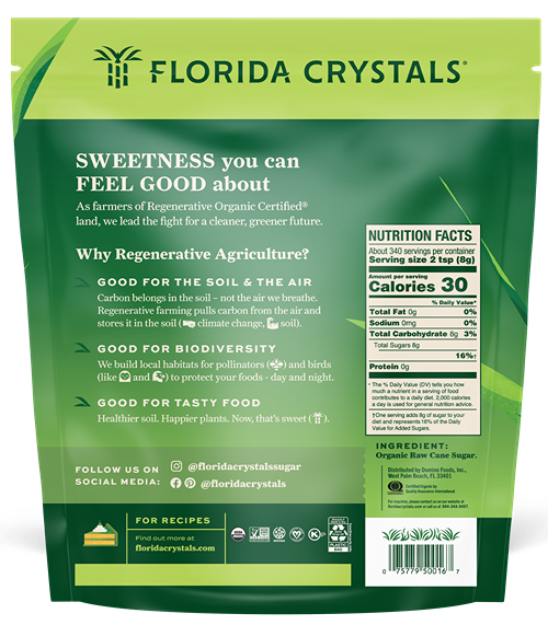 Florida Crystals® Regenerative Organic Raw Cane Sugar | Florida Crystals
